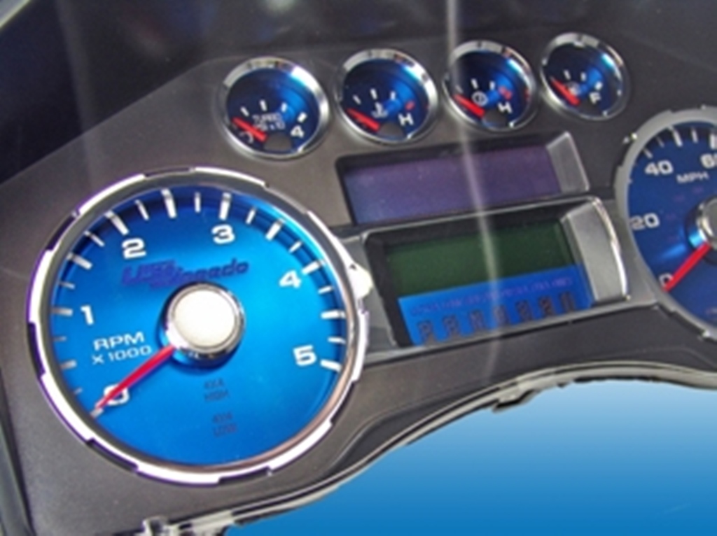 Aqua Edition Custom Gauge Face Kit - US Speedo - Custom Speedometers ...