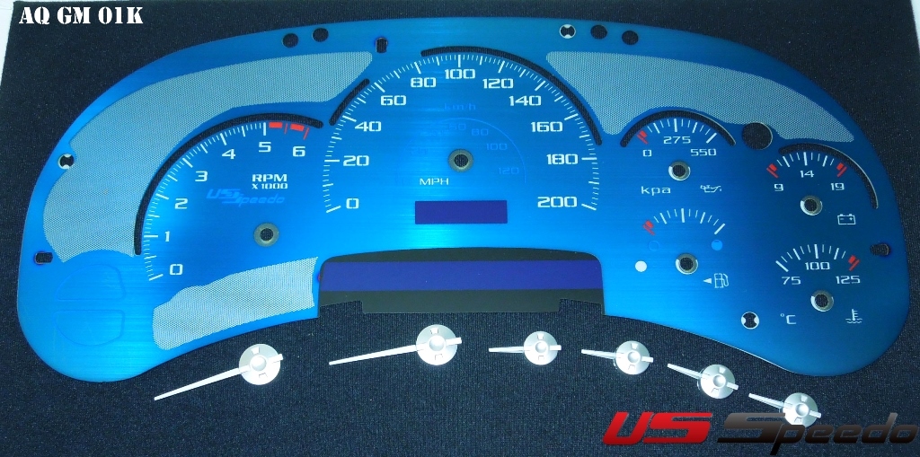 Aqua Edition Custom Gauge Face Kit - US Speedo - Custom Speedometers ...