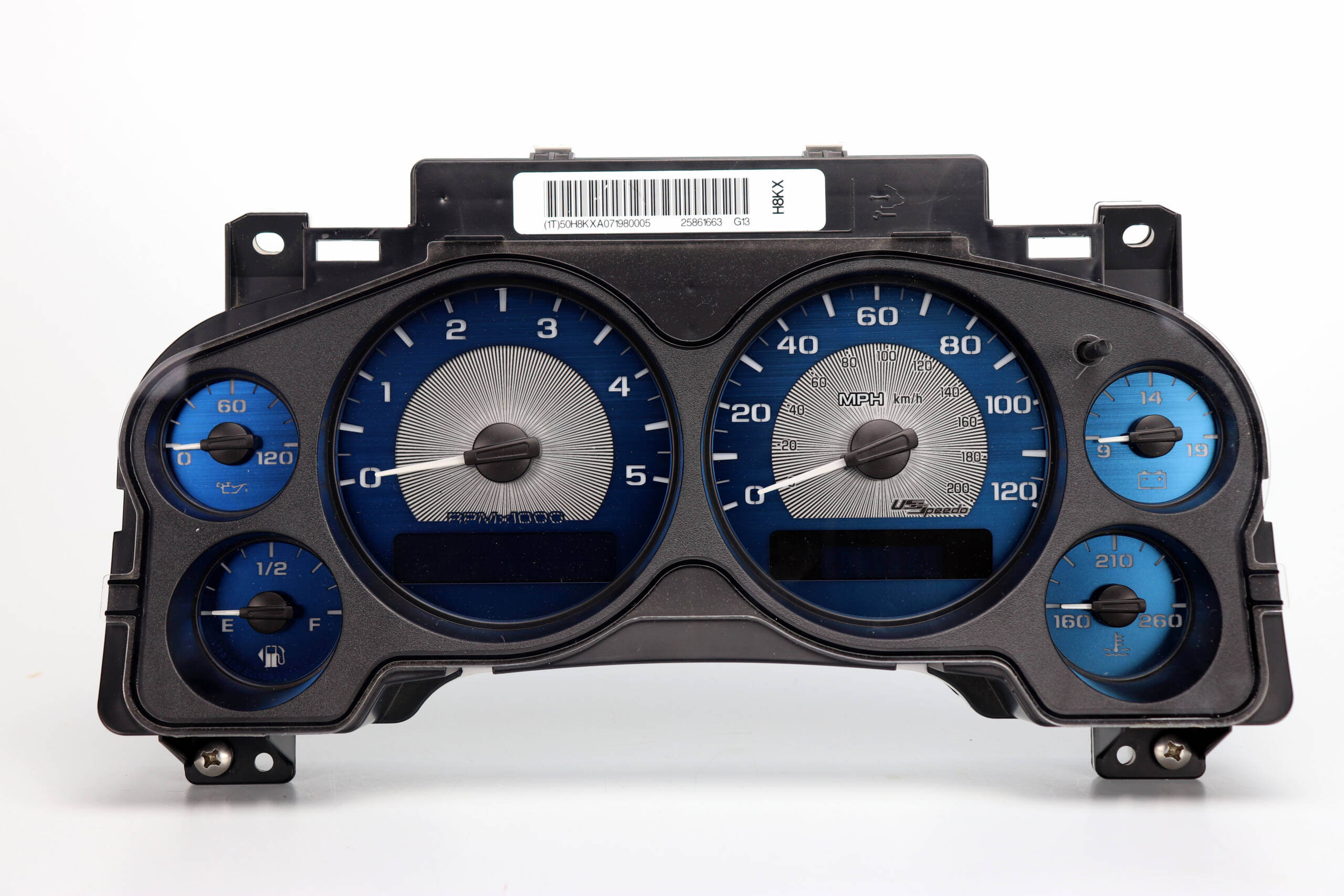 Aqua Edition Custom Gauge Face Kit - US Speedo - Custom Speedometers ...