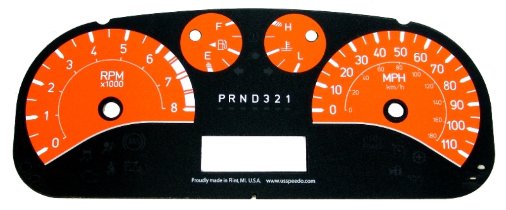 Pro Color Edition Custom Gauge Face Kit - US Speedo - Custom ...