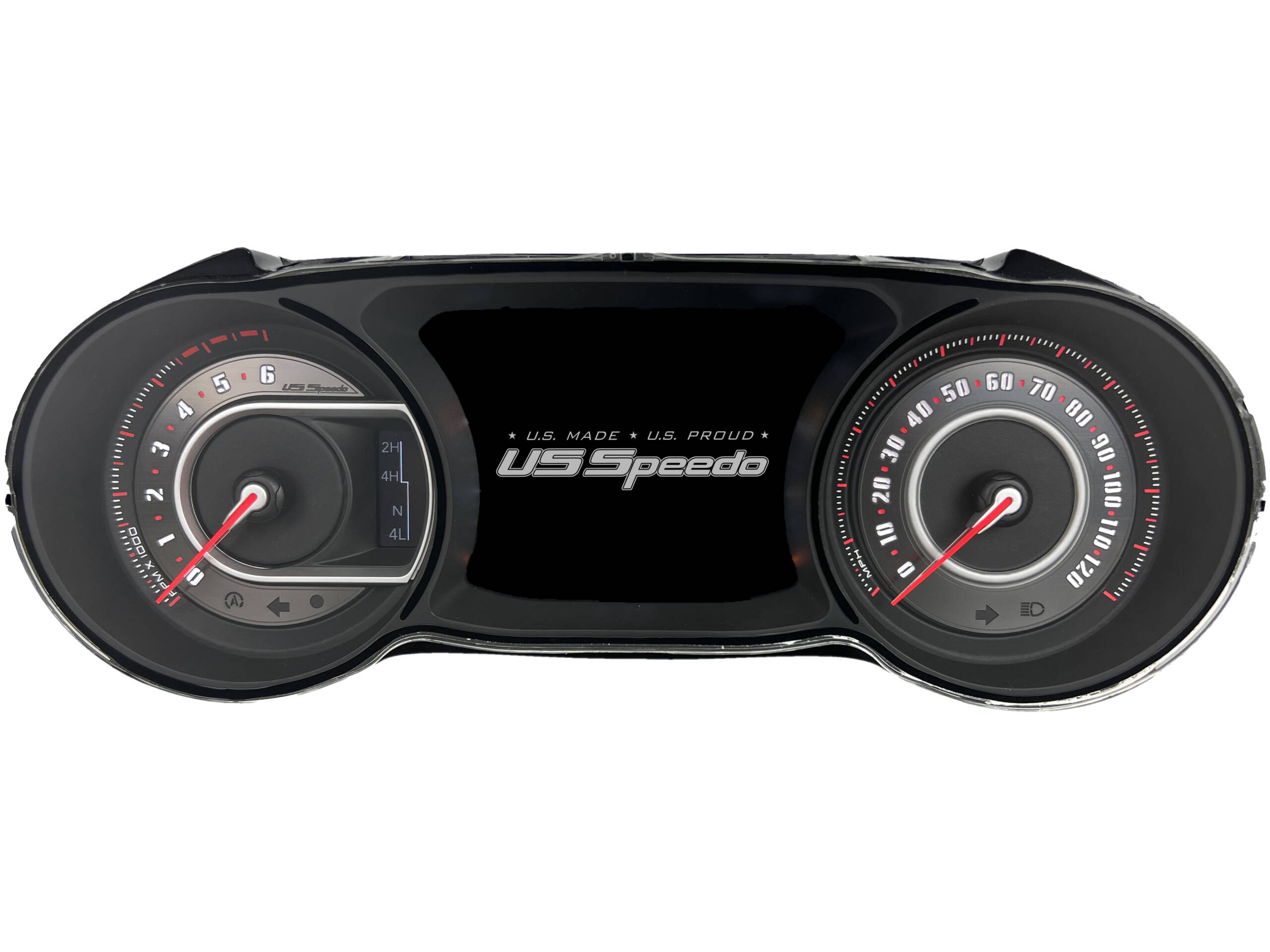 Stealth Edition Custom Gauge Face Kit - US Speedo - Custom Speedometers ...