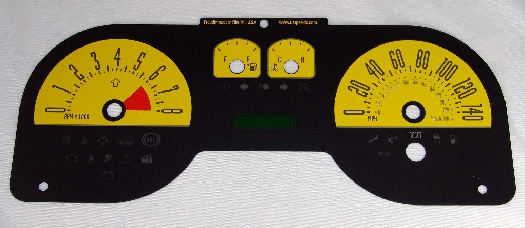 Pro Color Edition Custom Gauge Face Kit - US Speedo - Custom ...