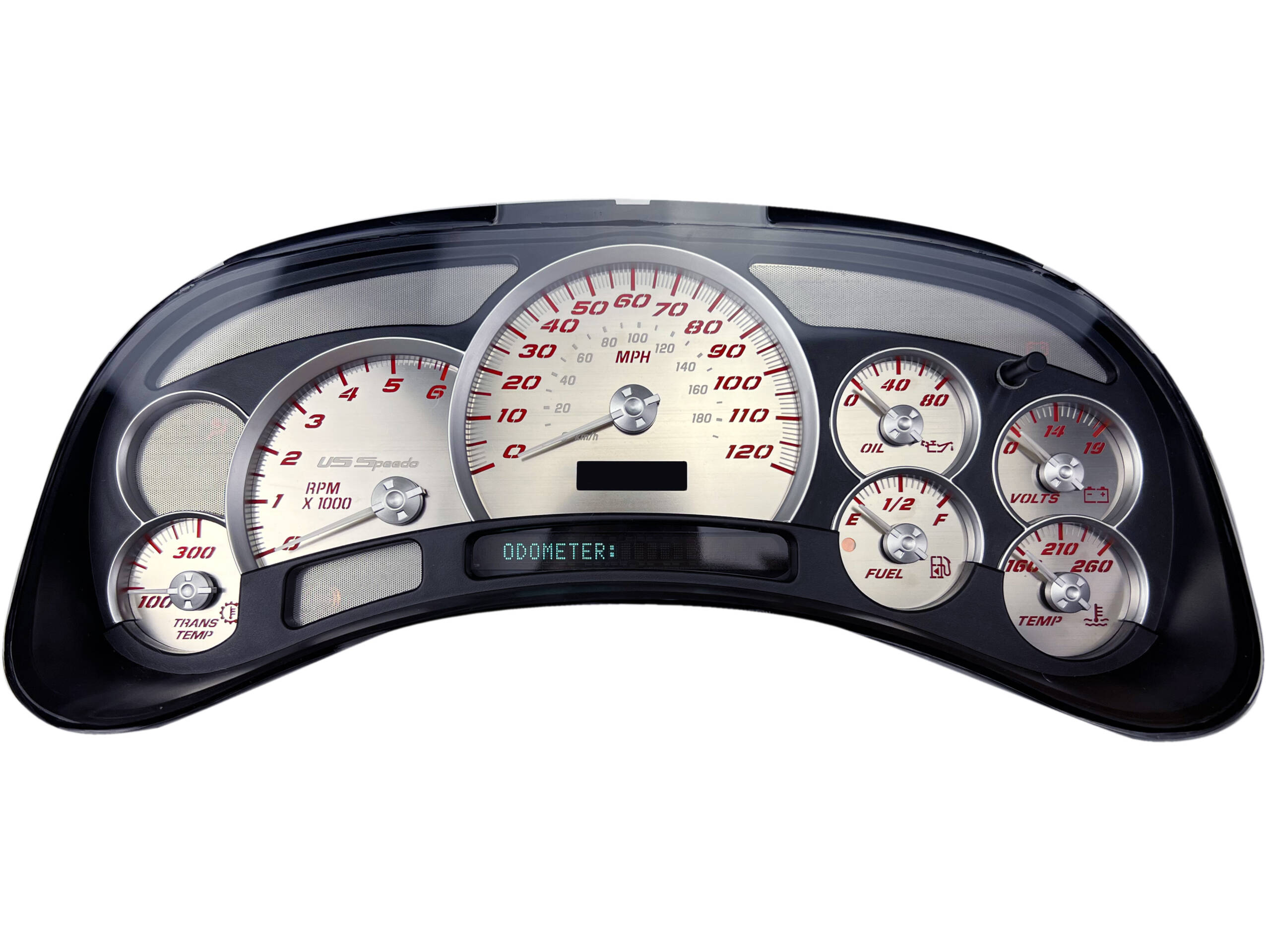 Stainless Edition Custom Gauge Face Kit - US Speedo - Custom ...