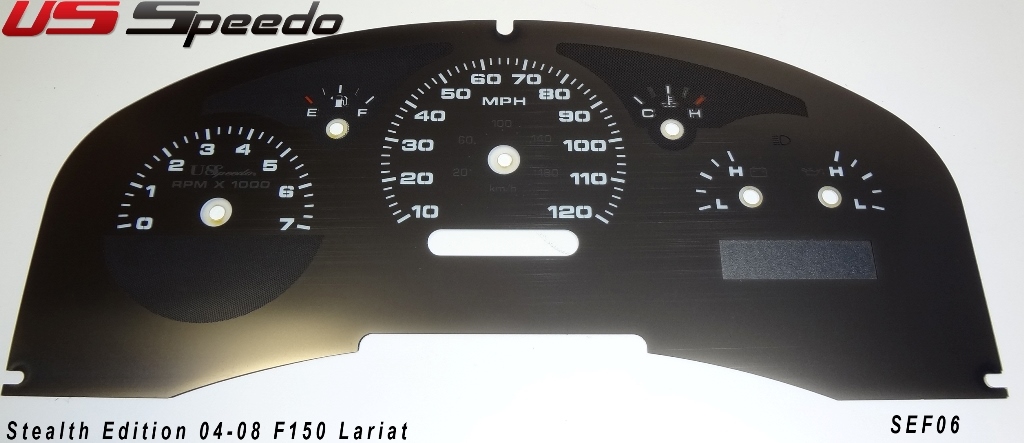 Stealth Edition Custom Gauge Face Kit - US Speedo - Custom Speedometers ...