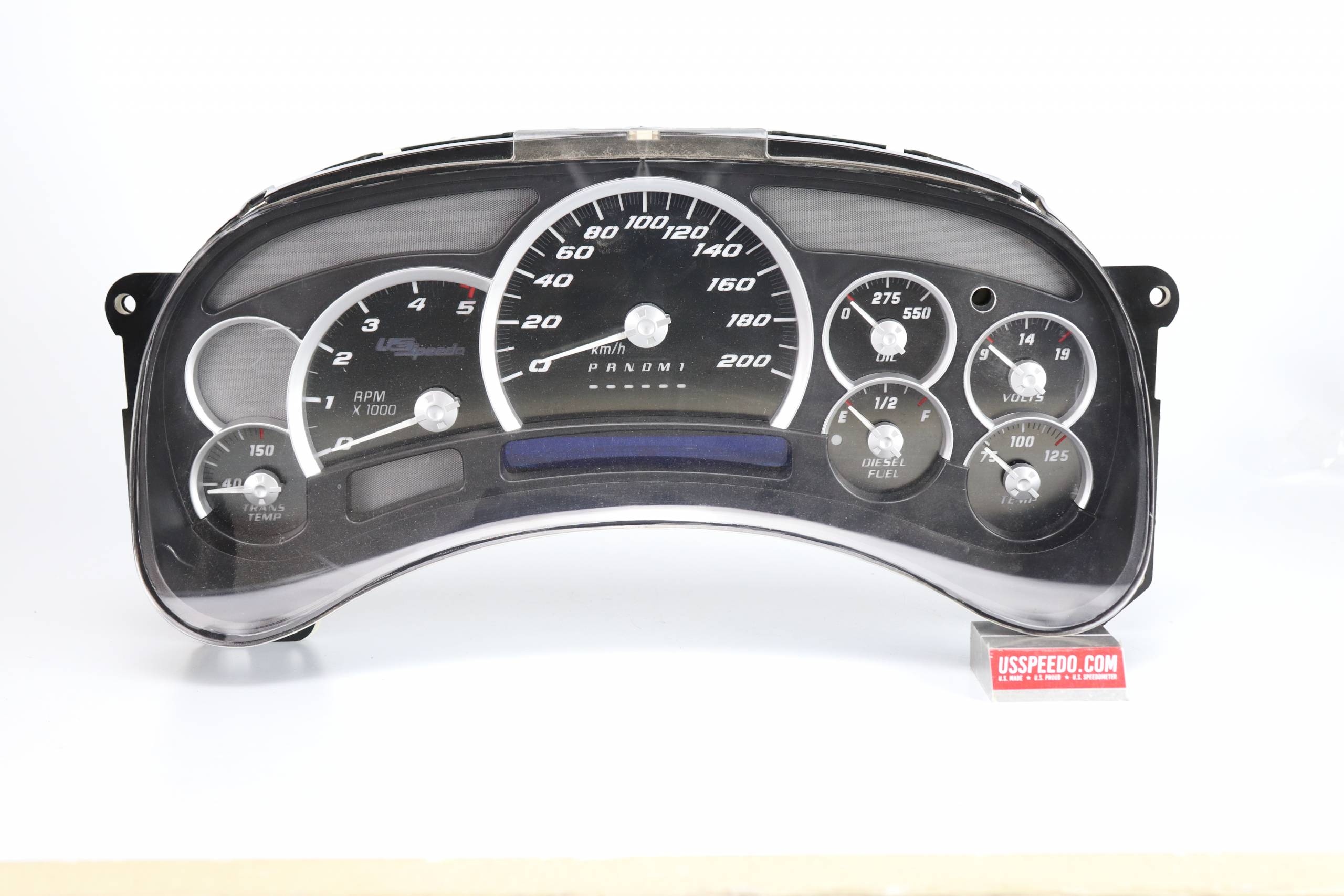 Stealth Edition Custom Gauge Face Kit - US Speedo - Custom Speedometers ...