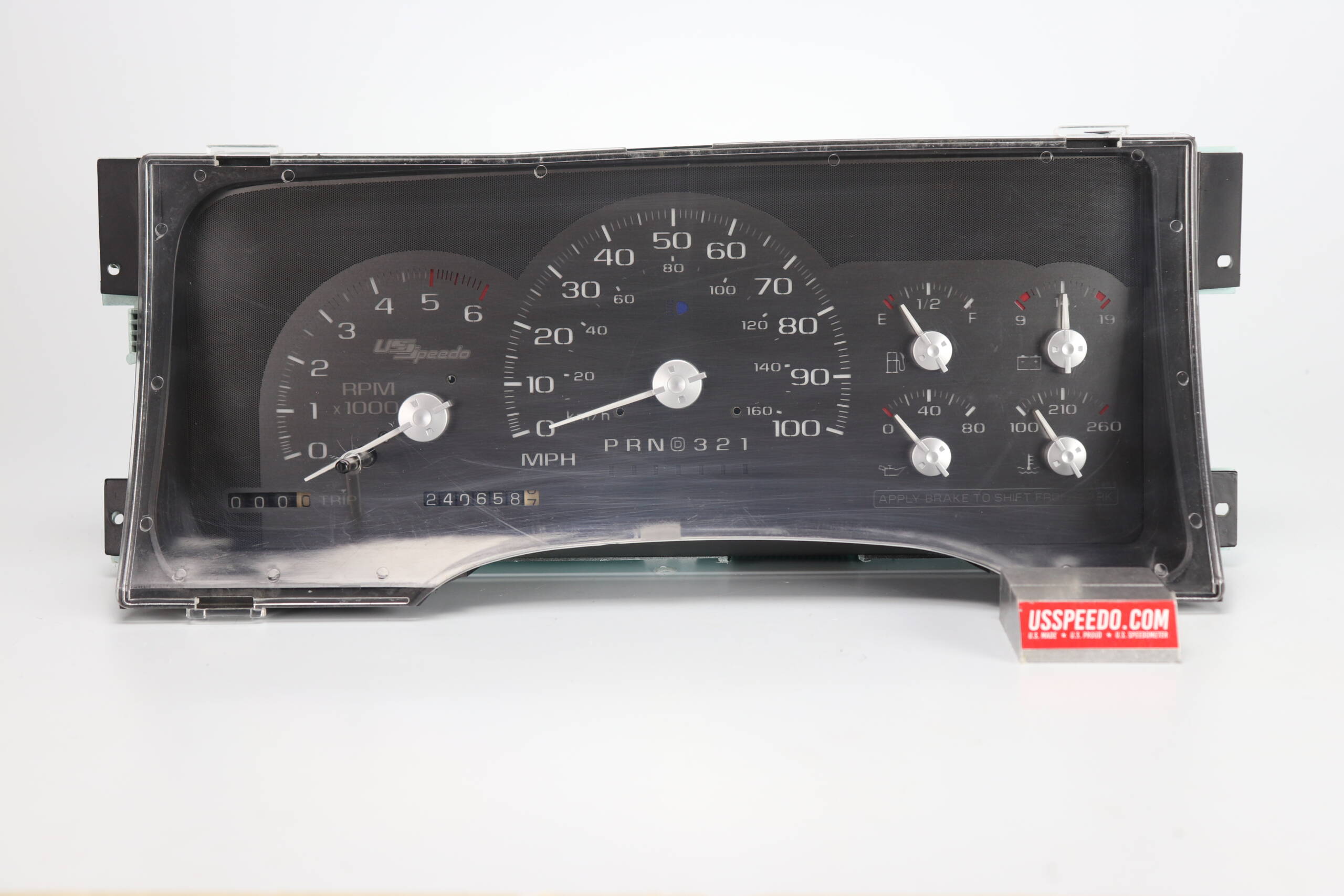Stealth Edition Custom Gauge Face Kit - US Speedo - Custom Speedometers ...