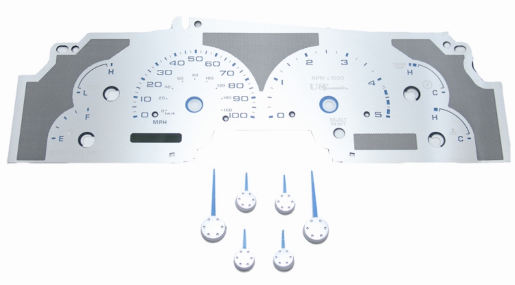 Stainless Edition Custom Gauge Face Kit - US Speedo - Custom ...