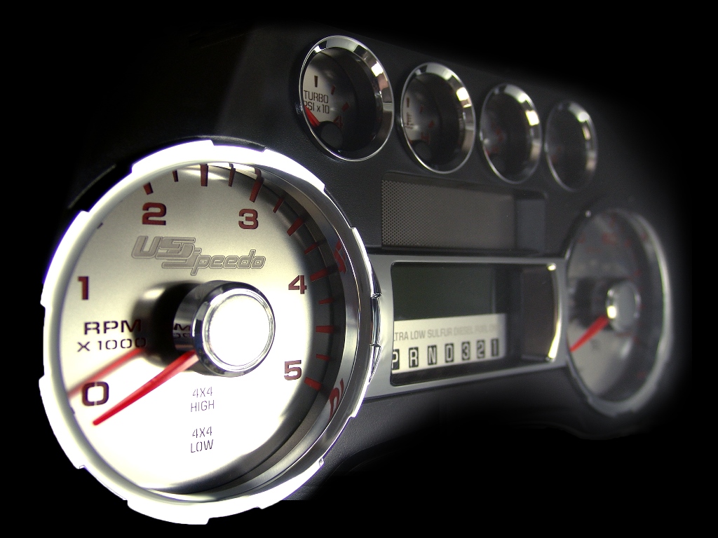 Stainless Edition Custom Gauge Face Kit - US Speedo - Custom ...