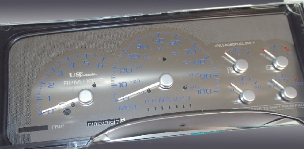 Stainless Edition Custom Gauge Face Kit - US Speedo - Custom ...