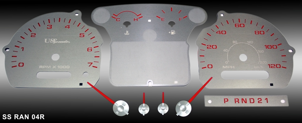 Stainless Edition Custom Gauge Face Kit - US Speedo - Custom ...