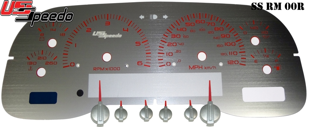 Stainless Edition Custom Gauge Face Kit - US Speedo - Custom ...