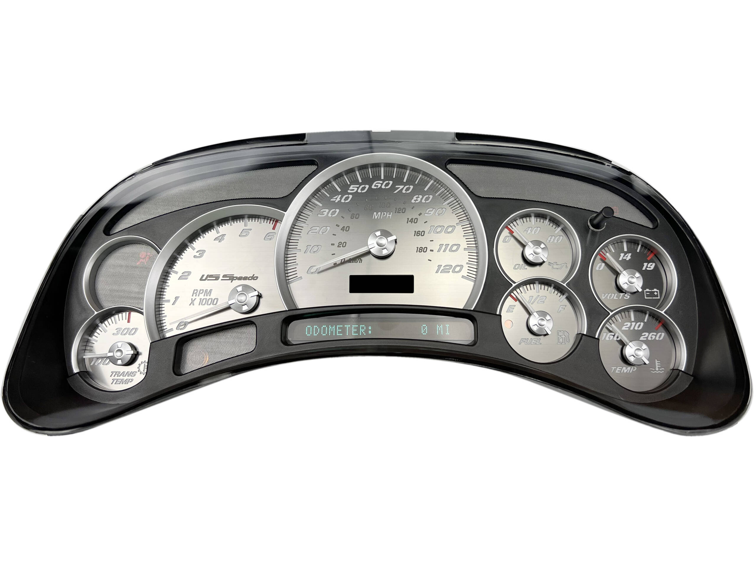 Stealth Edition Custom Gauge Face Kit - US Speedo - Custom Speedometers ...